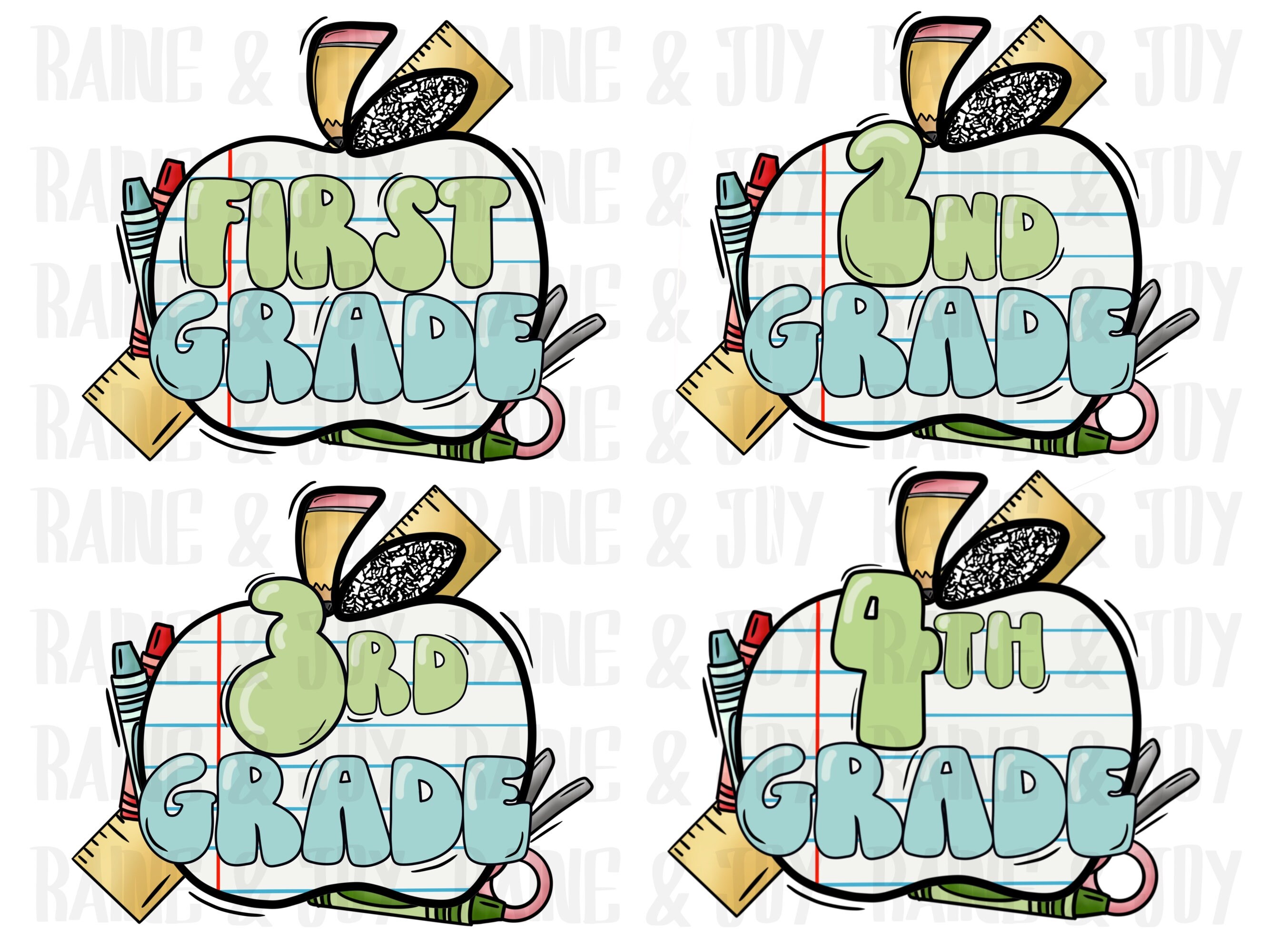 Back to School Bundle Teacher Png First Grade Png Second - Etsy