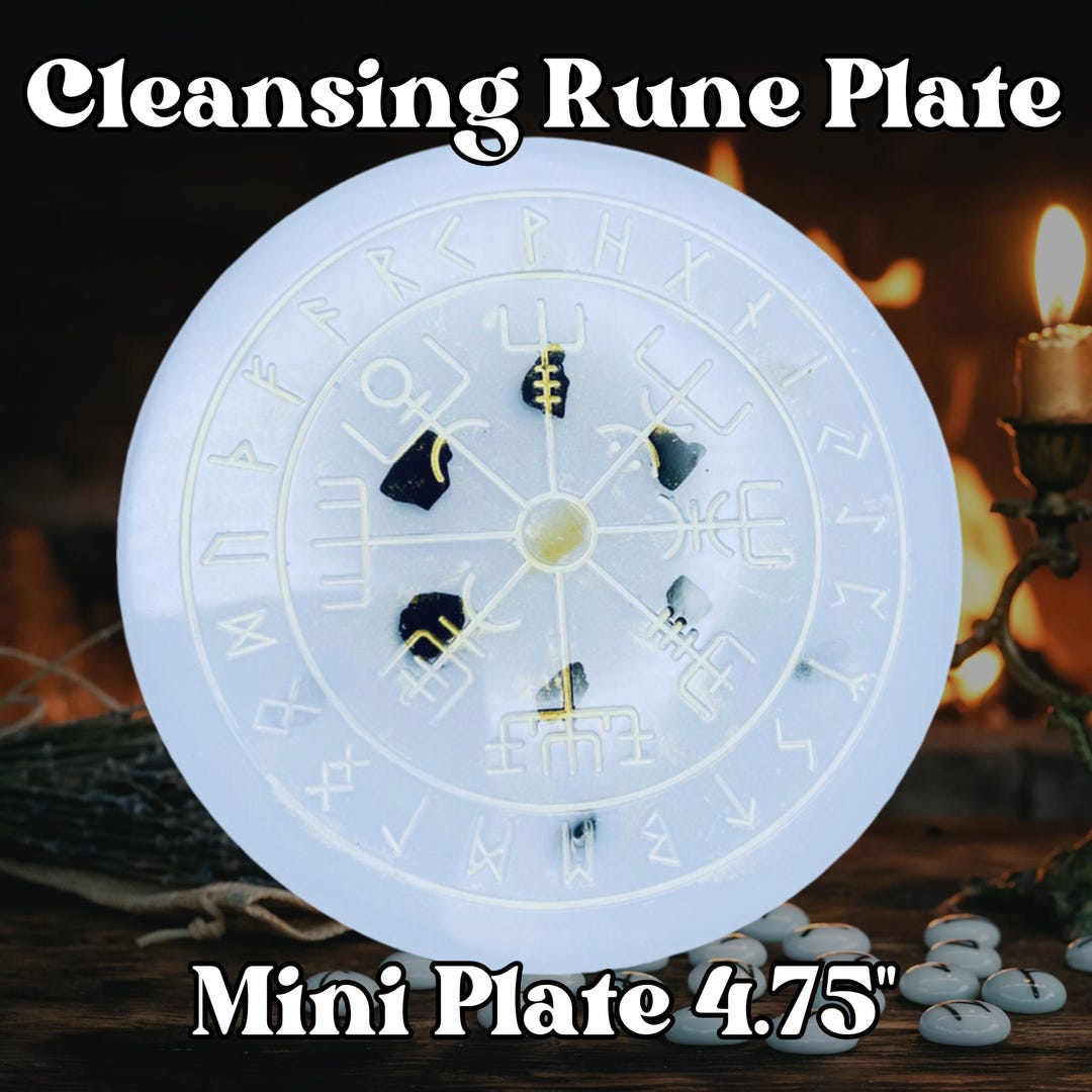 Cleansing Rune Plate Mini Rune Plate Altar Plate Viking Compass ...
