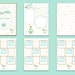 Gender Neutral Baby Book Pages, Mint and Gold Prints | Baby Book ...