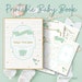 Gender Neutral Baby Book Pages, Mint and Gold Prints | Baby Book ...