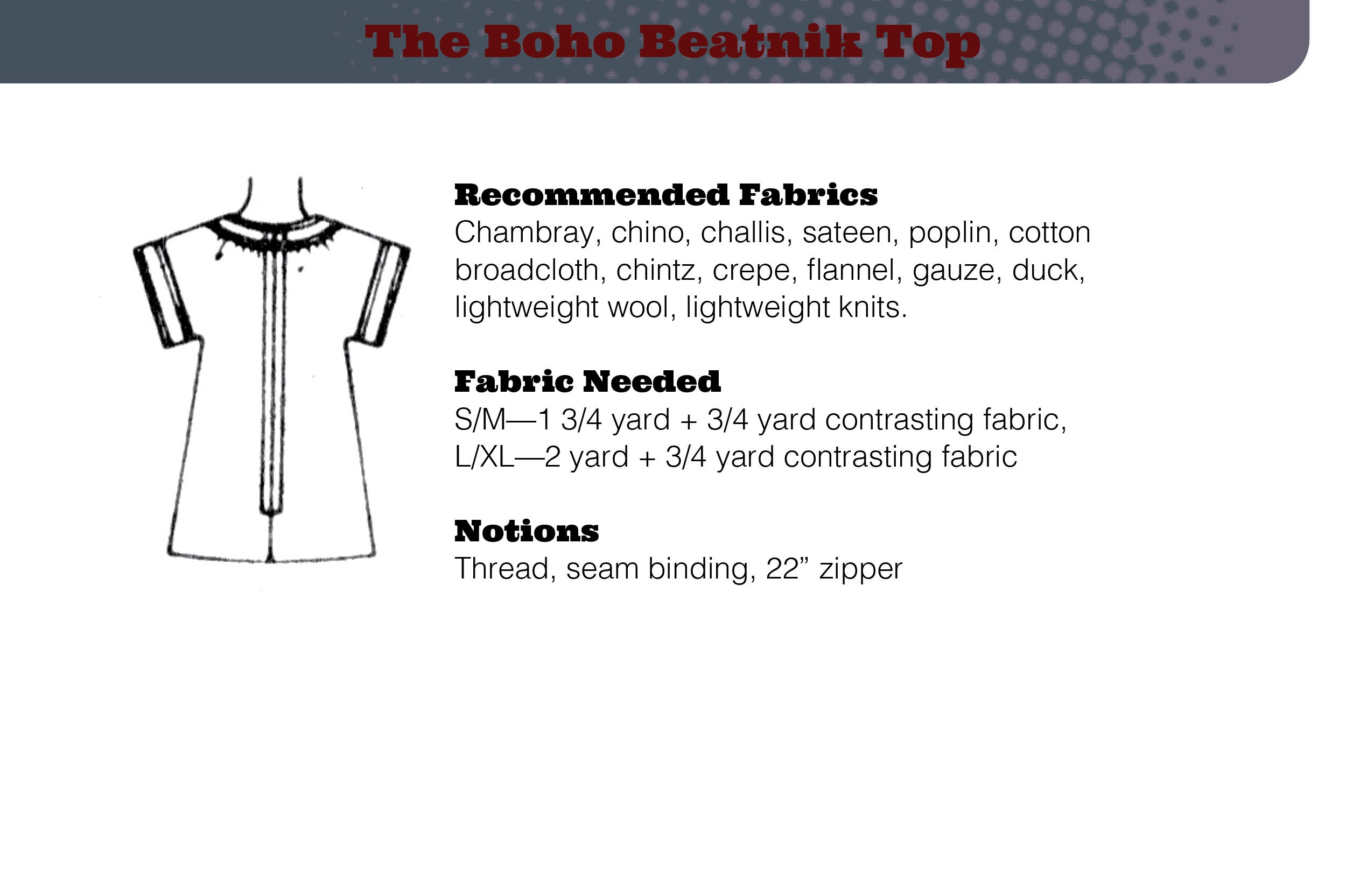 PATTERN Easy Sew Women Boho Beatnik Top Pullover Tunic Striped | Etsy