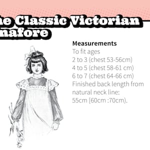 PATTERN Sew Vintage Classic Victorian Childs Pinafore Ruffled Smocked ...