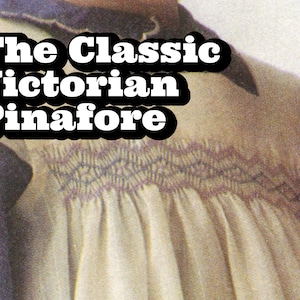 PATTERN Sew Vintage Classic Victorian Childs Pinafore Ruffled Smocked ...