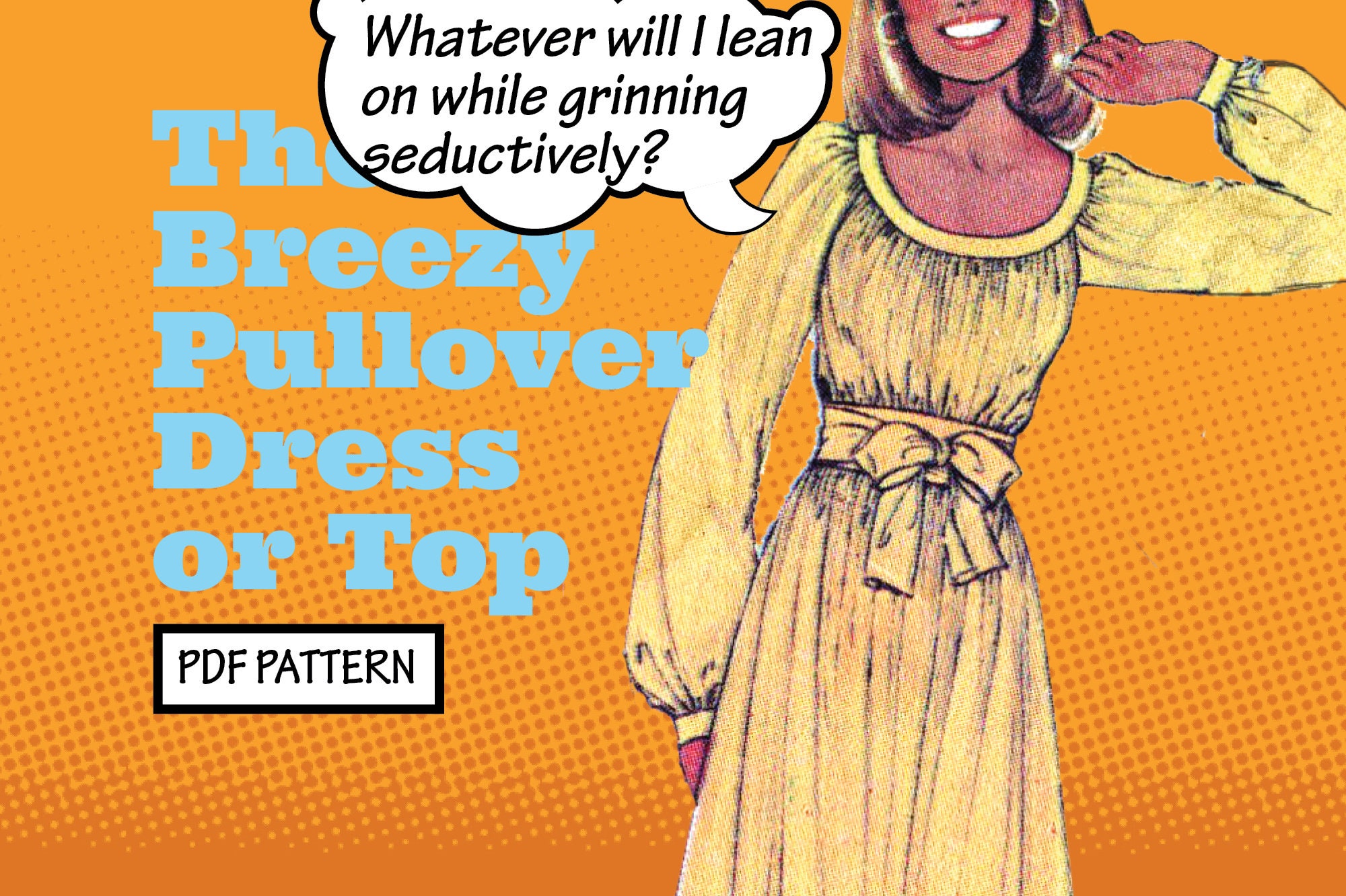 Vintage Sewing Pattern Womens Breezy Pullover Sundress Party Dress Top ...