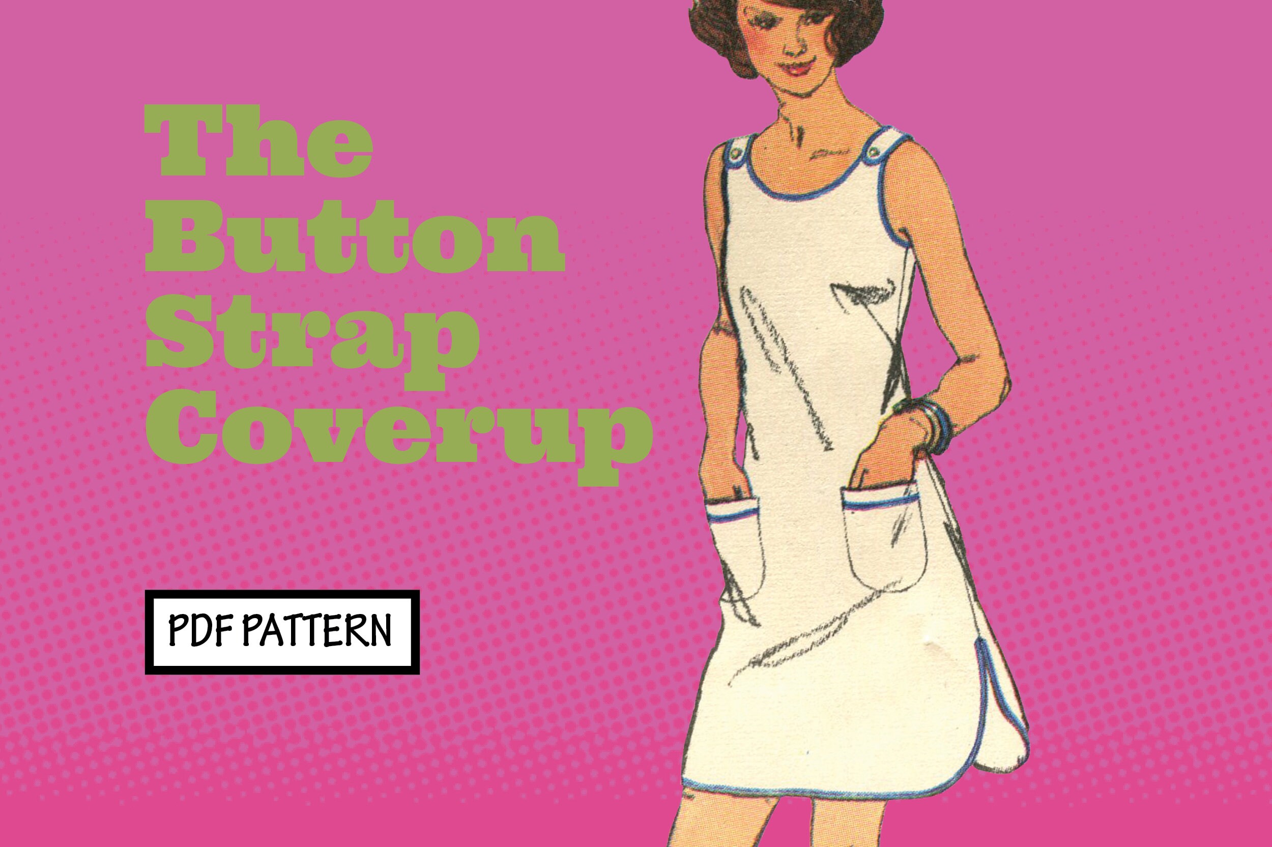 PATTERN Easy Sew Vintage Women Cool Button Strap Coverup Dress - Etsy