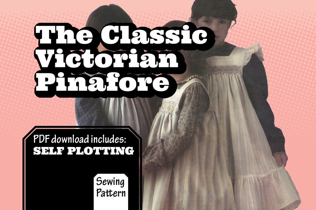 PATTERN Sew Vintage Classic Victorian Childs Pinafore Ruffled Smocked ...