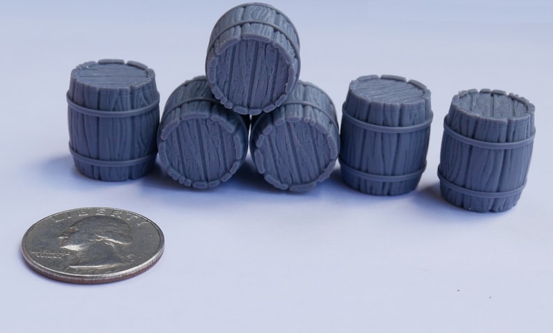 Barrel 6 Pack 28mm Scale Barrels for Tabletop Gaming D&D - Etsy