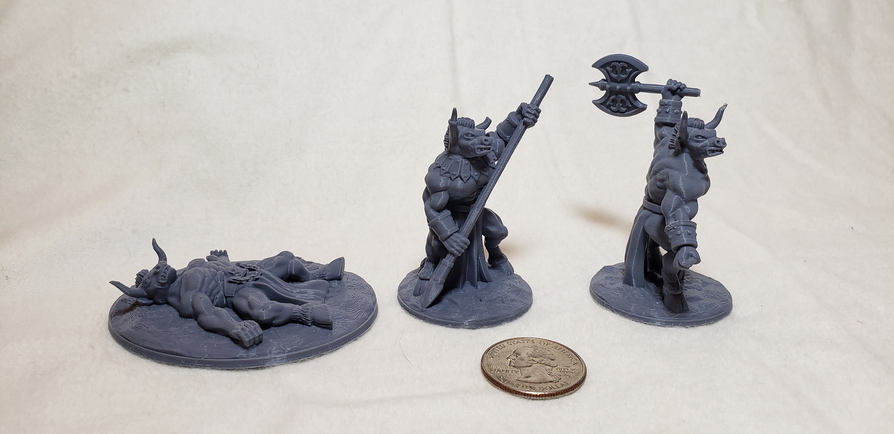 Minotaur Set 1 - 28mm Scale Minotaur Figures for Tabletop Gaming - D&D ...