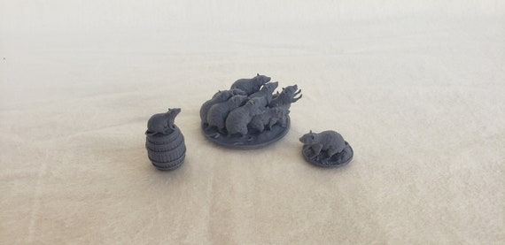 Rat Set 1 28mm Scale Rat Figures for Tabletop Gaming D&D - Etsy