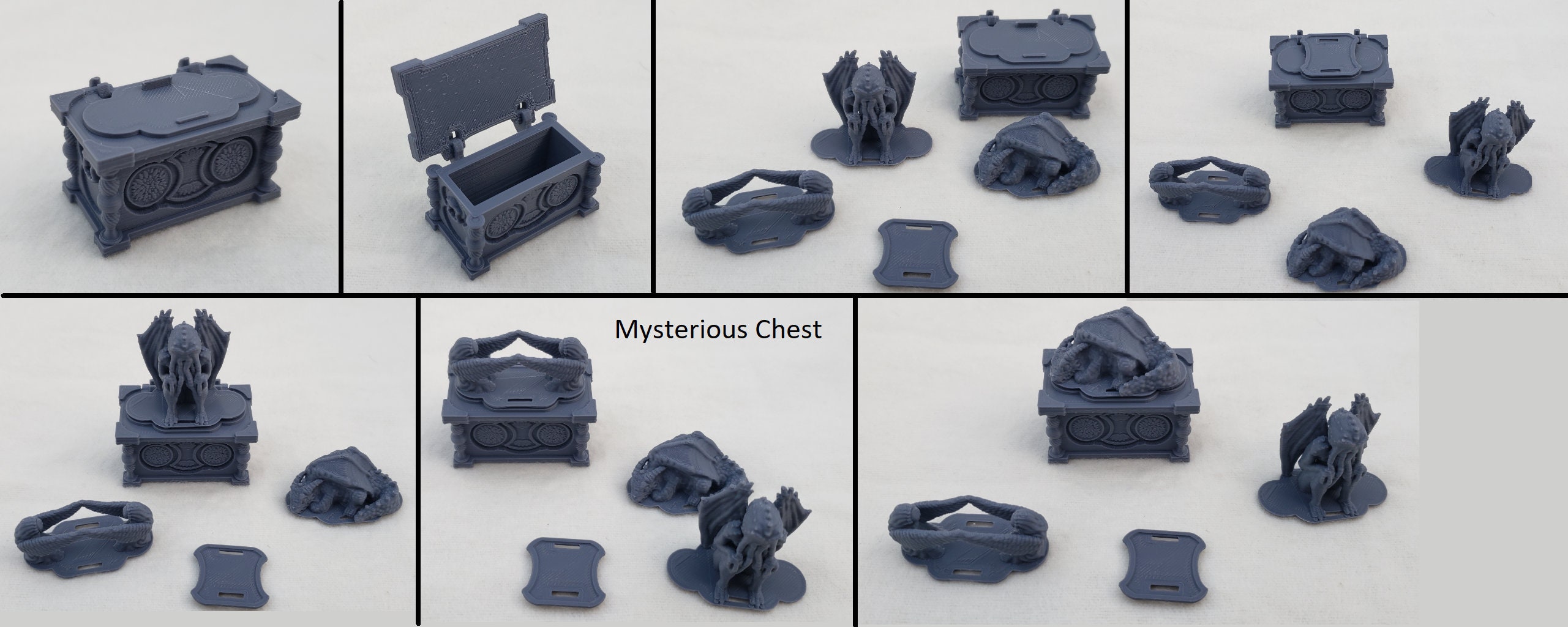 Chest Set 1 28mm Scale Chests for Tabletop Gaming D&D | Etsy
