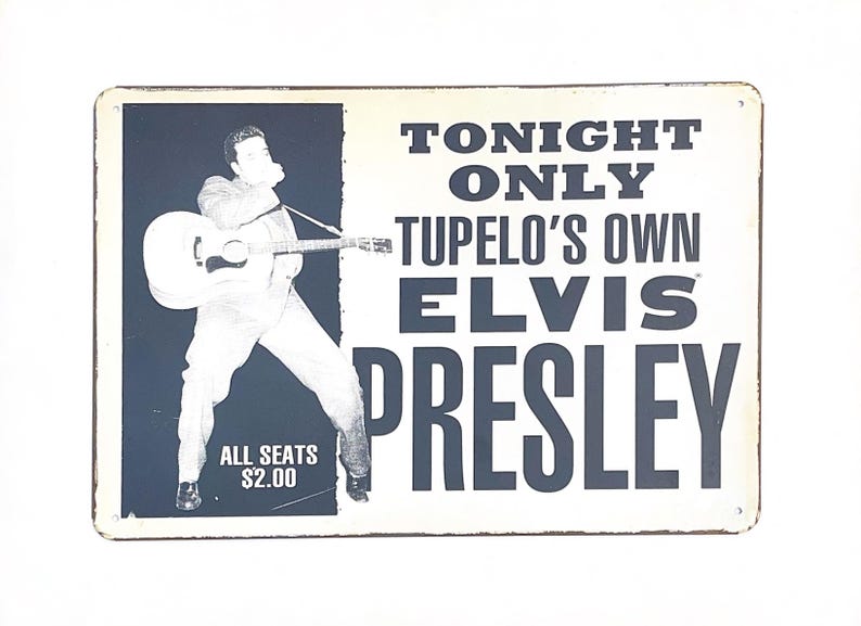 Elvis Presley Concert Ticket Metal Sign - Etsy