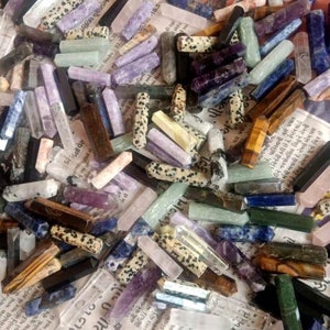 100 Pcs Crystal Small Points Mix, Mixed Stones, Obelisk Healing ...