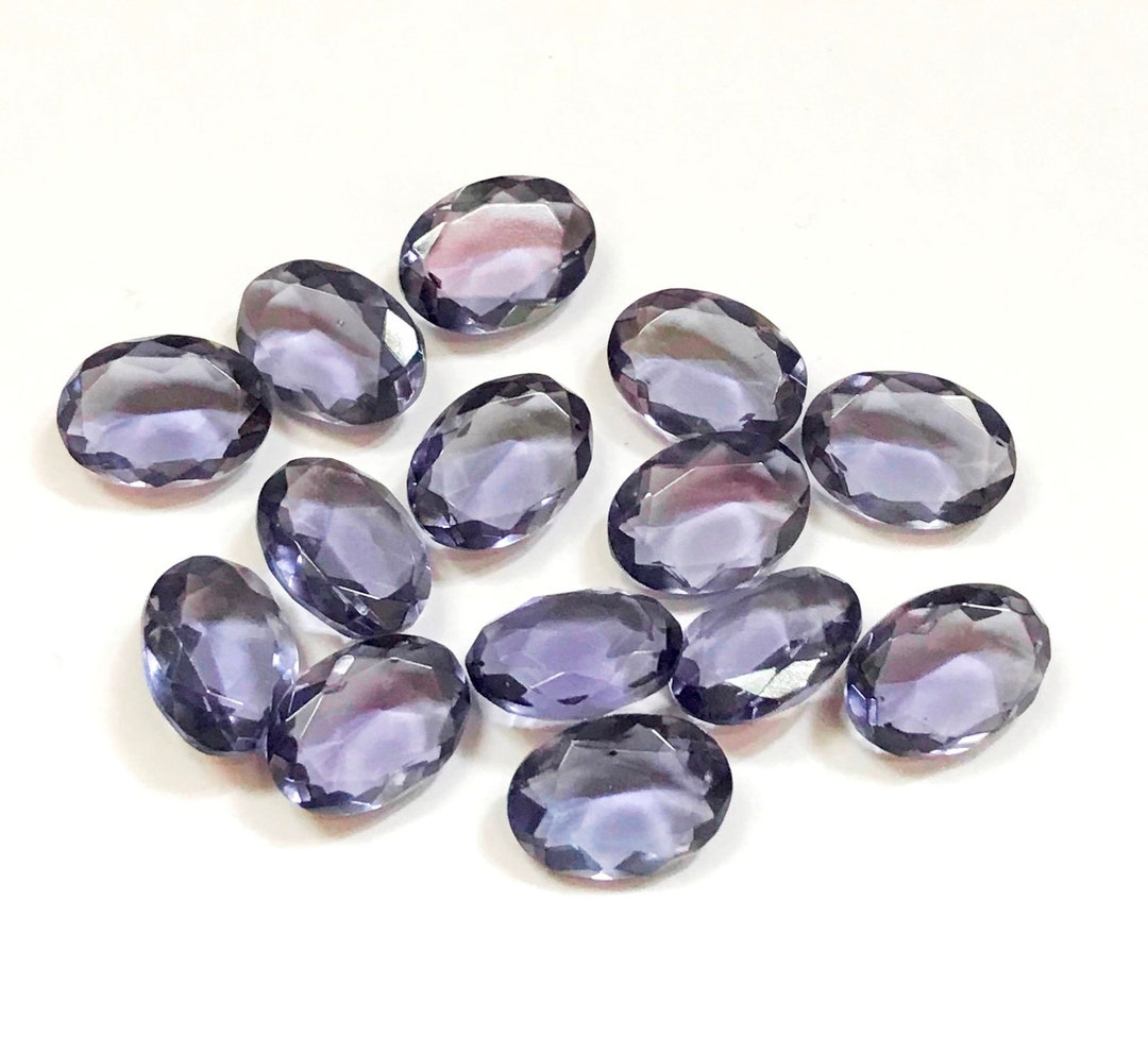 50 Pieces Amethyst Hydro Quartz Gemstone Faceted Gems Faceted Pair ...