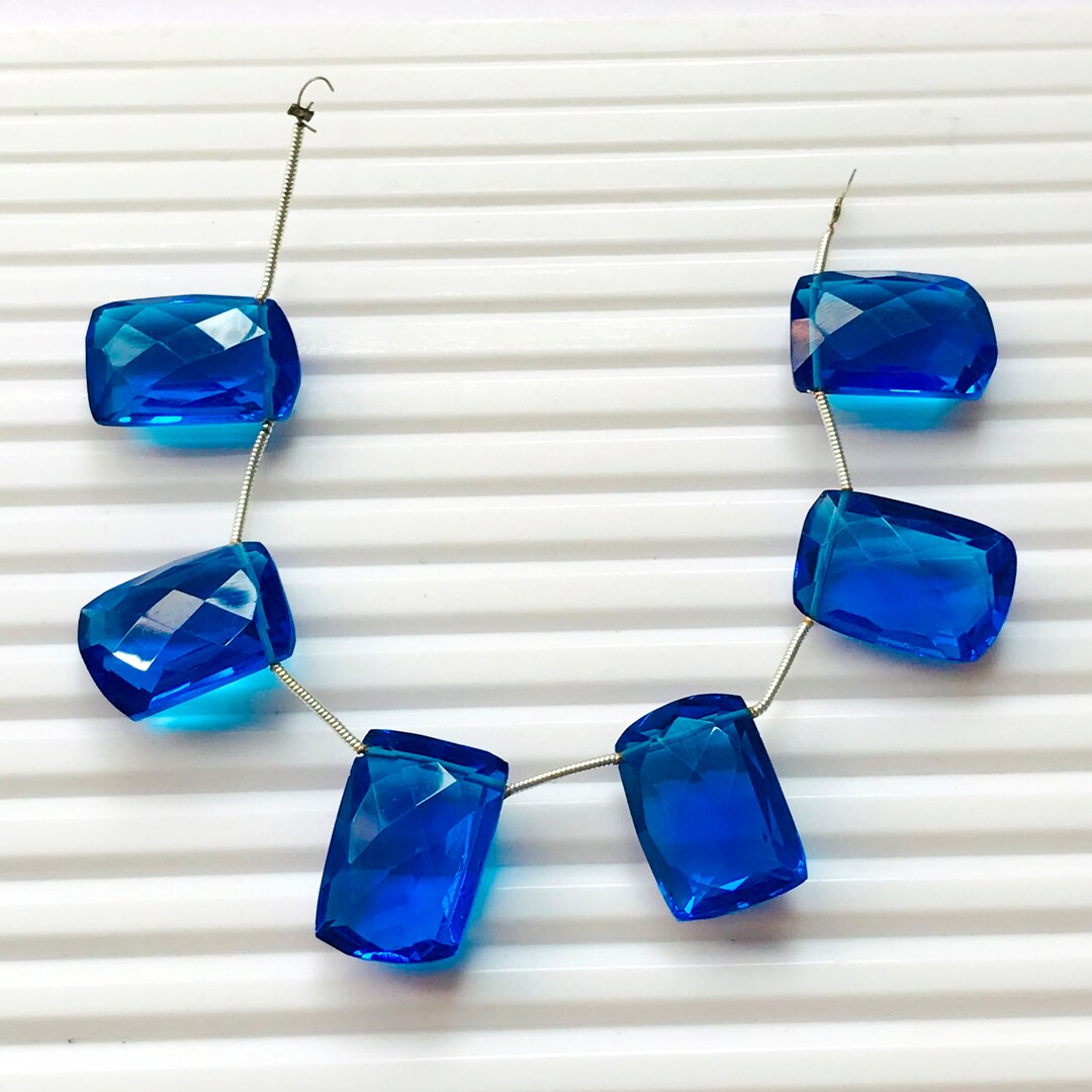 6 Pieces Unique Faceted Blue Topaz Hydro Quartz Lots Gemstone - Etsy