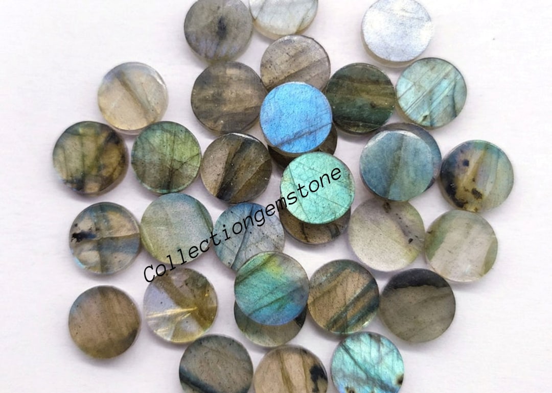 40 Pieces Natural Multi Flashy Labradorite Polished Cabs , Calibrated ...