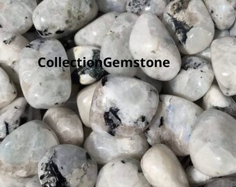 Rainbow Moonstone Tumble Stone, Moonstone Crystal, Moonstone Loose Tumbled, Healing Stone Reiki ...