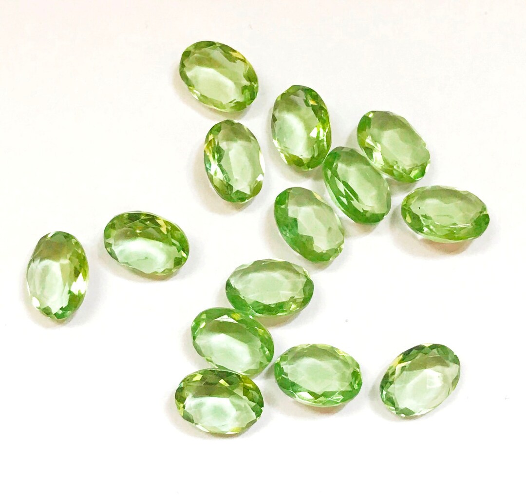 50 Pieces Green Amethyst Hydro Quartz Gemstone Faceted Gemstone Faceted ...