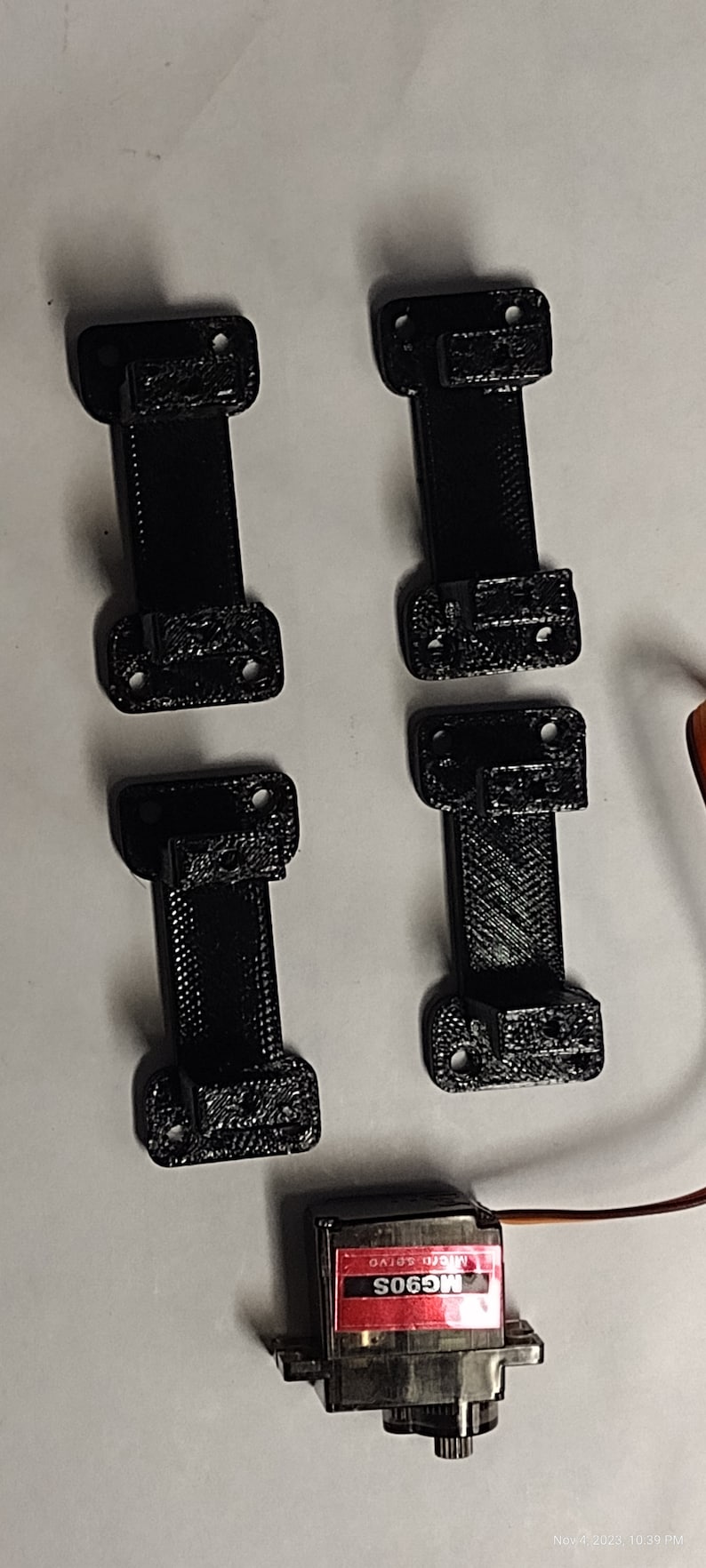 4 Pcs Mini Small Servo SG90 MG90S Mount Bracket / Stand Horizontal , 3d ...