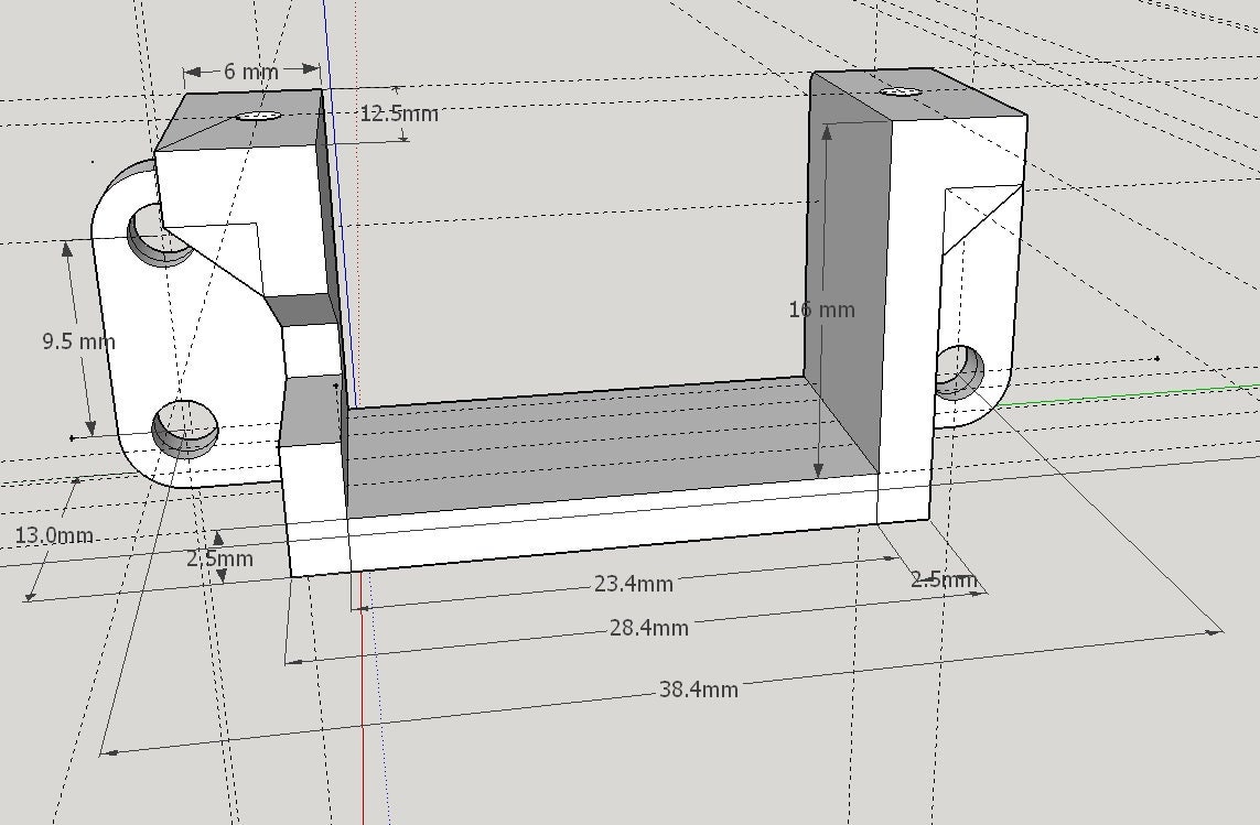 4 Pcs Mini Small Servo SG90 Mount Bracket / Stand Horizontal , 3d ...