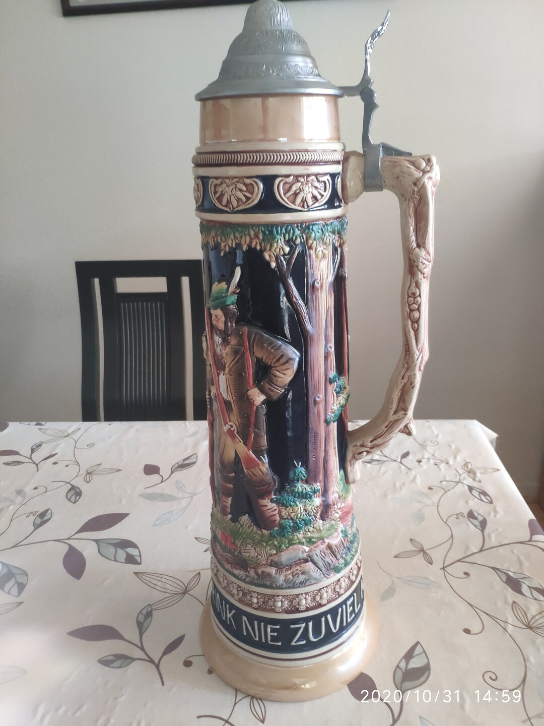 Gient Vintage Beer Ceramic Ancient Big Beer Stein / Mug Made in West ...