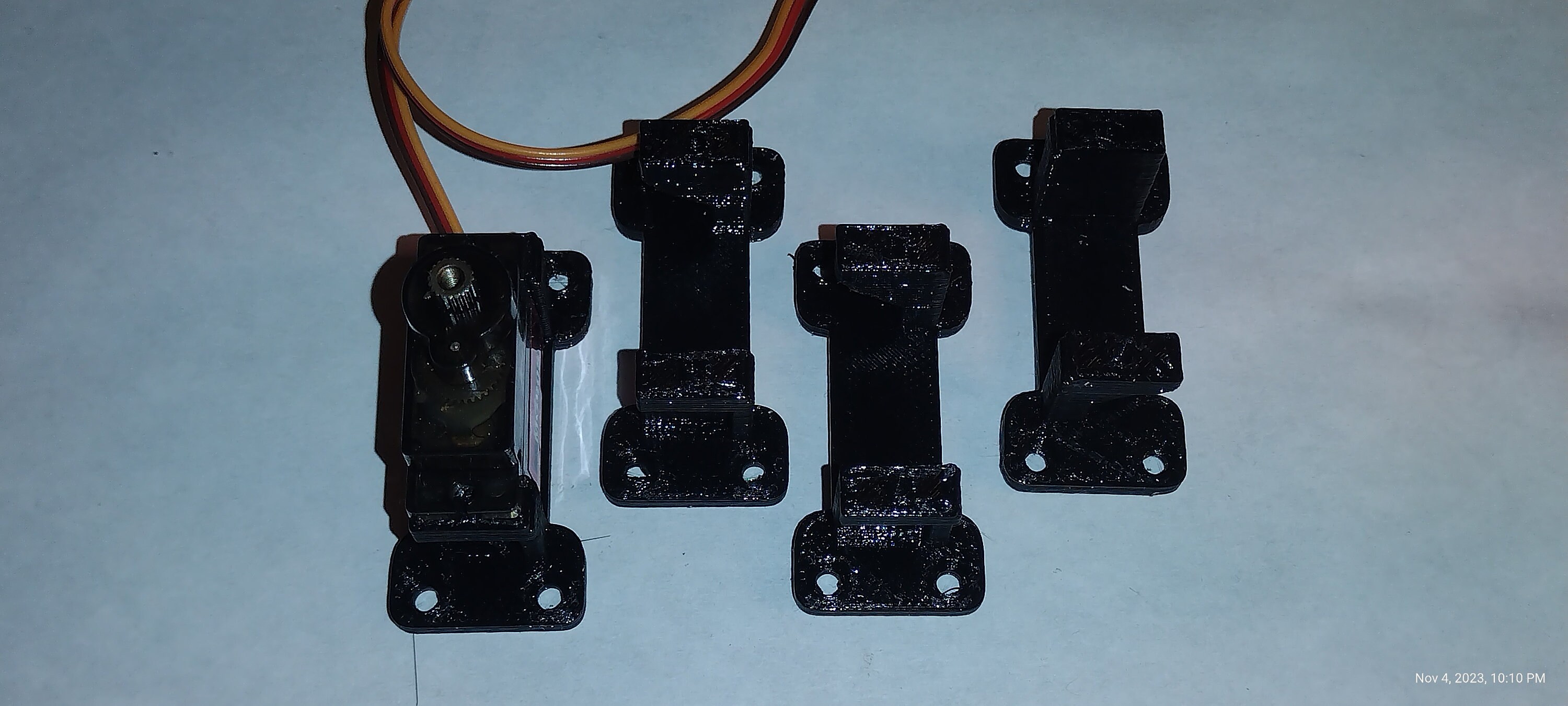 4 Pcs Mini Small Servo SG90 MG90S Mount Bracket / Stand Horizontal , 3d ...