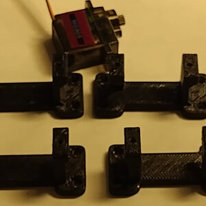 4 Pcs Mini Small Servo SG90 MG90S Mount Bracket / Stand Horizontal , 3d ...