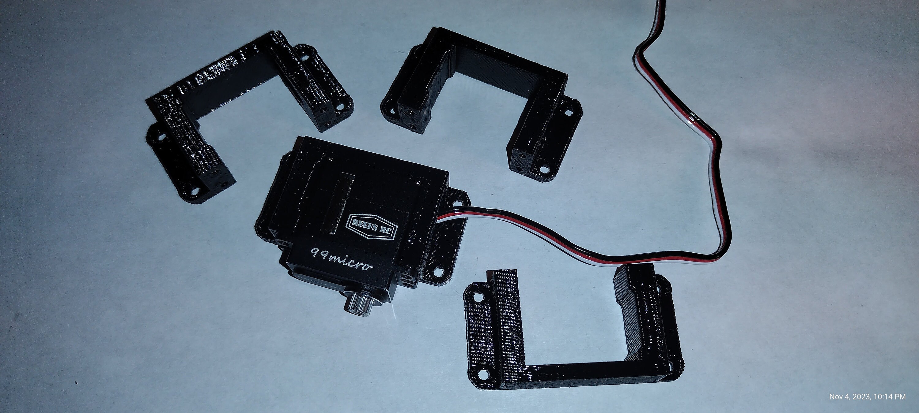 4 Pcs Mini Small Reefs 99 Servo Mount Bracket / Stand Horizontal , 3d ...