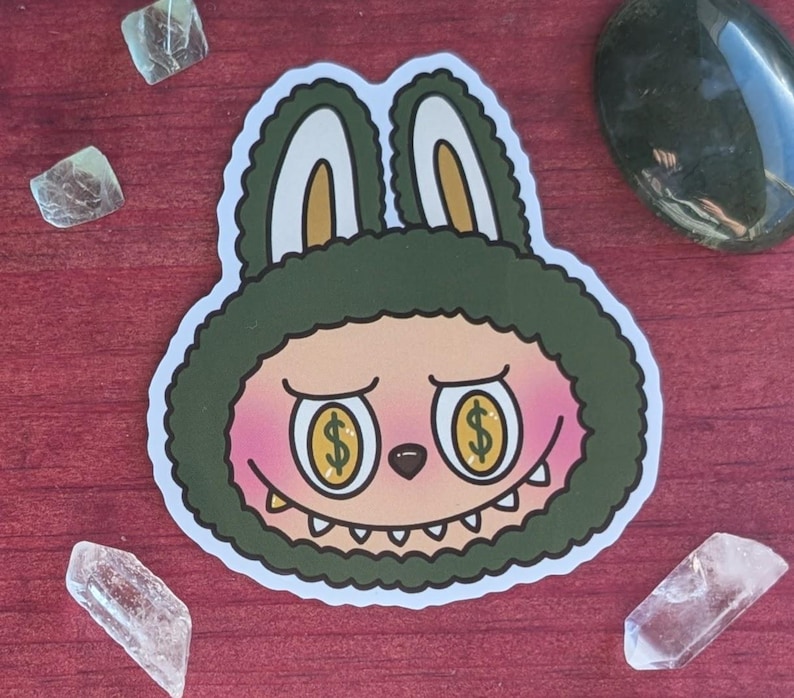 Labubu Lafufu Big Money Vinyl Sticker Moneybubu - Etsy