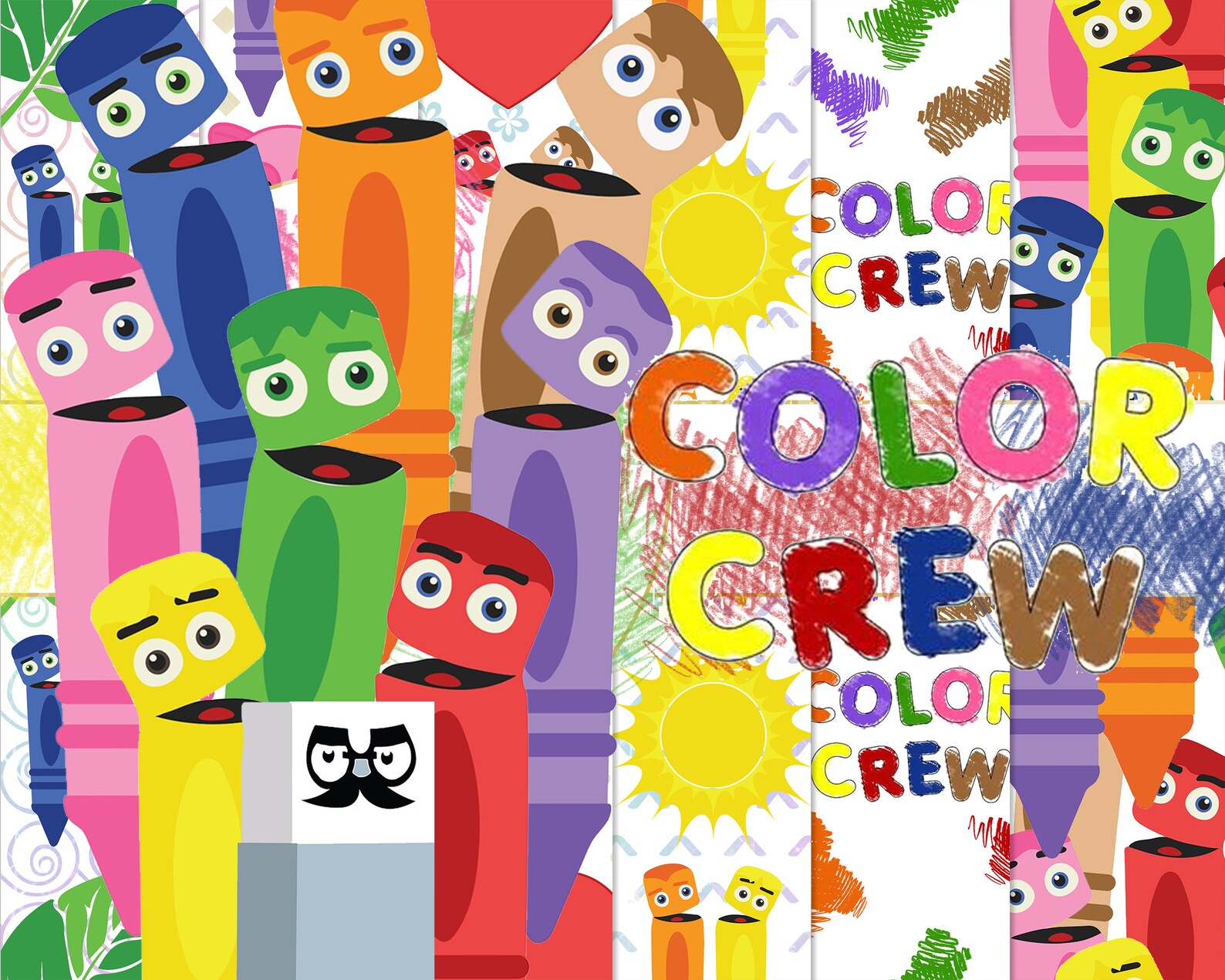 Color Crew. Clip Art. Seamless Paper. Repeat Pattern. Digital | Etsy