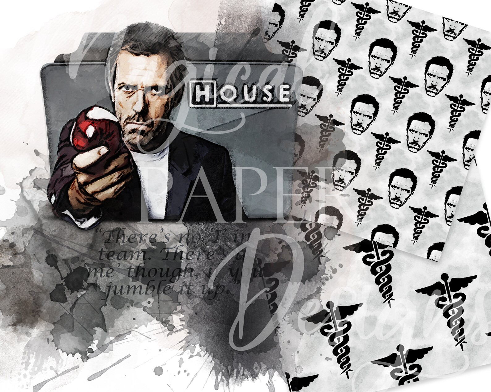Doctor House. Dr. House. House MD. Clip Art. Seamless Paper. | Etsy