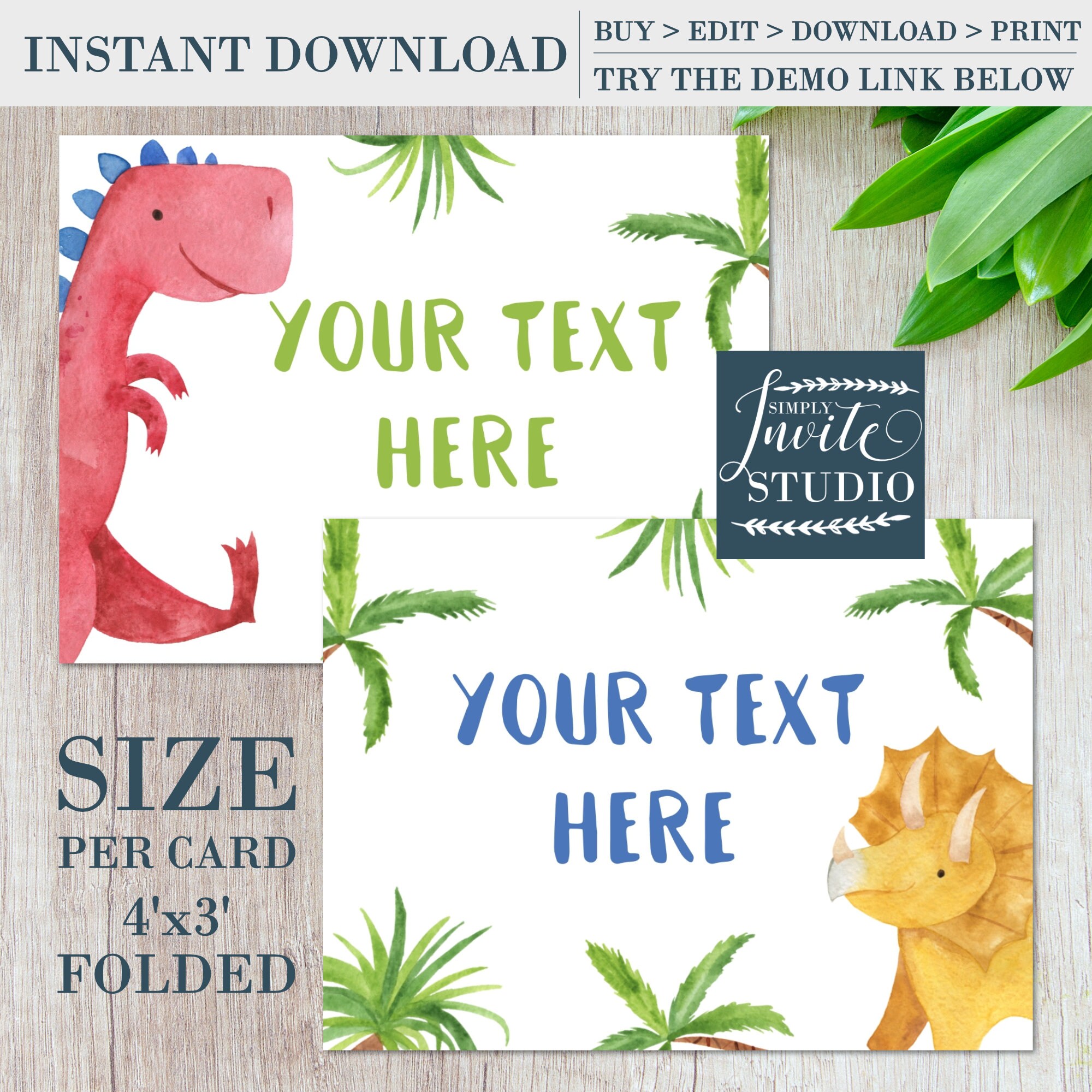 Editable Dinosaur Party Food Labels Dinosaurs Trex Birthday - Etsy UK