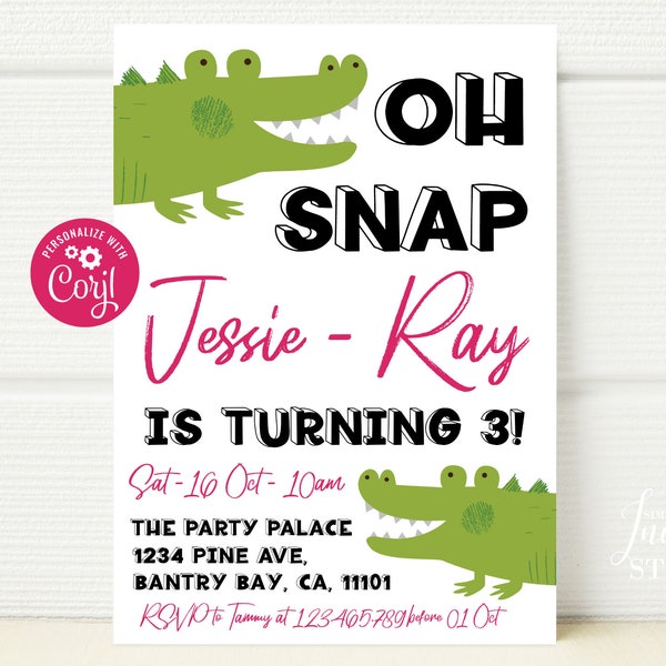 Swamp Theme Birthday Invitation - Etsy