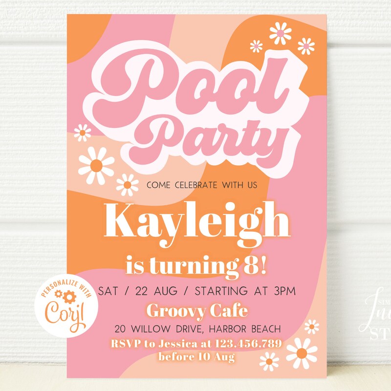 Retro Pool Party - Etsy