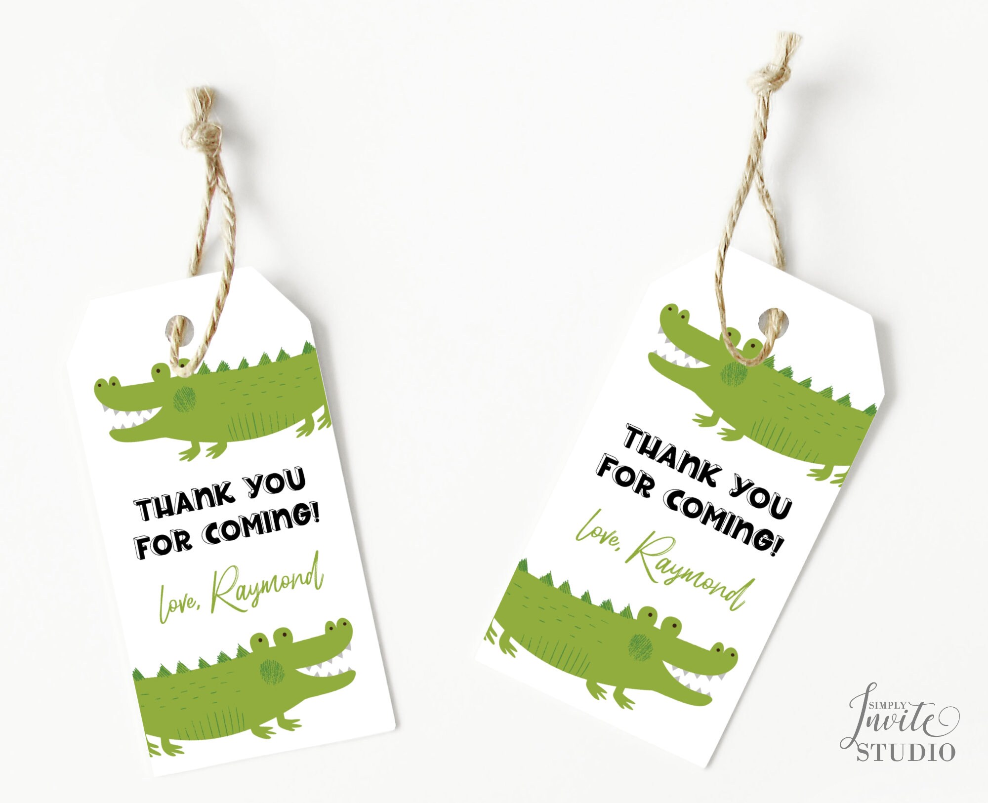 Crocodile Gift Tag, Oh Snap Crocodile Editable Birthday Gift Tag ...