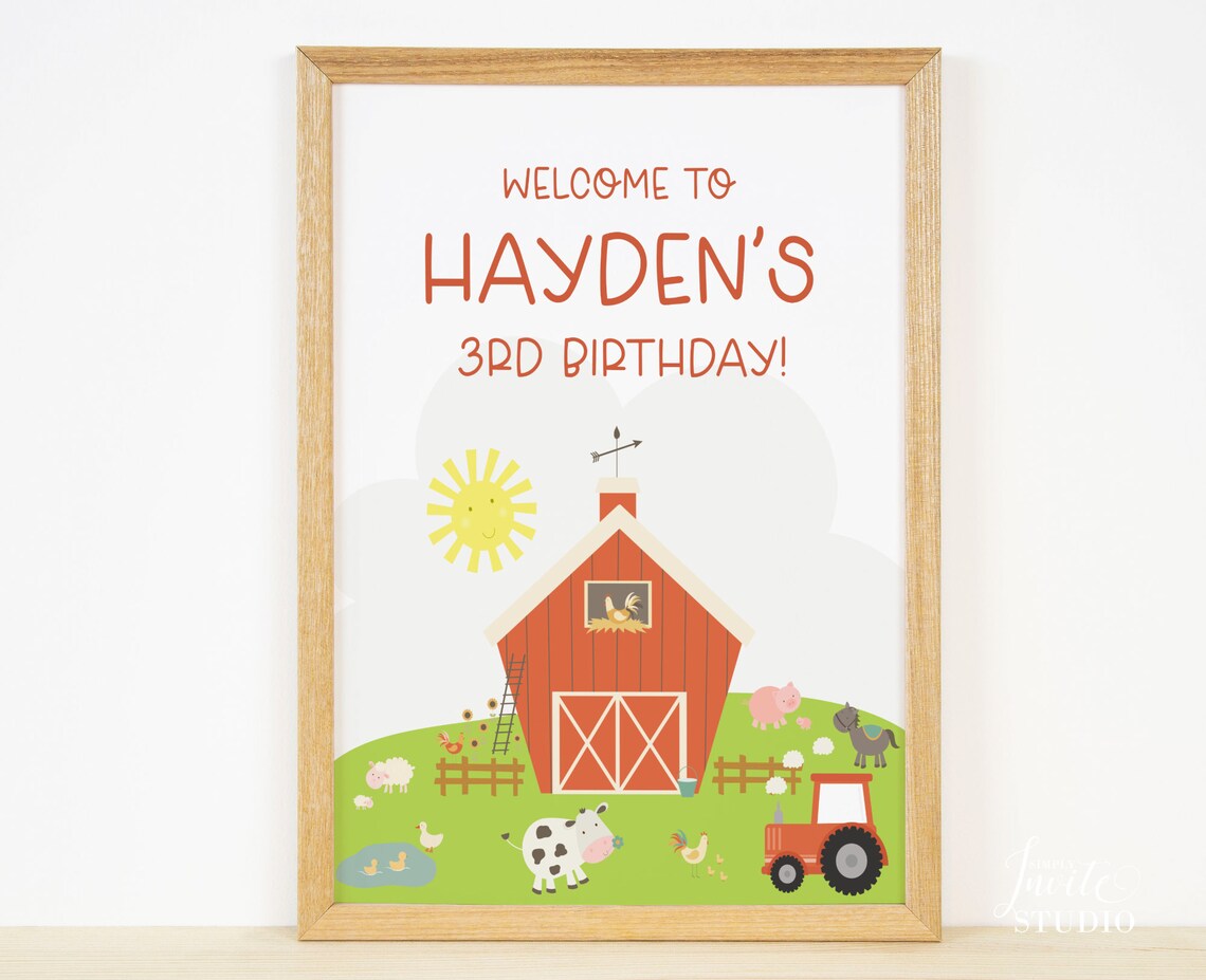 Editable Farm Welcome Sign 16x20 Poster Barn Party Welcome - Etsy