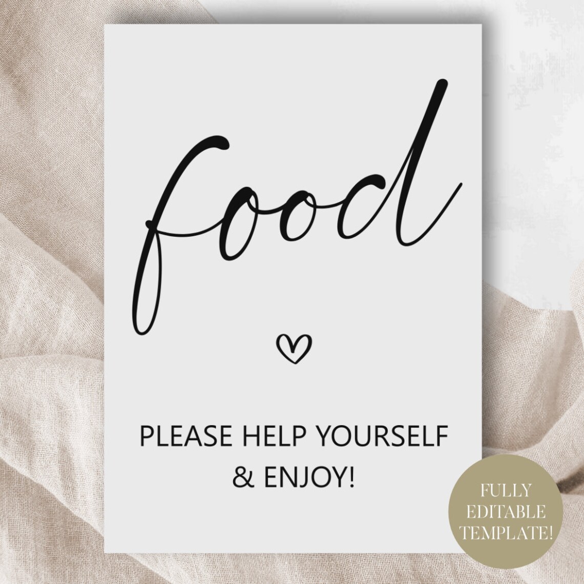 Minimalist Food Station Sign Minimalist Baby Shower Decoration Baby ...