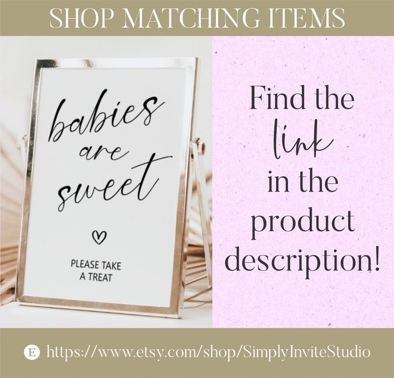 Minimalist Food Station Sign Minimalist Baby Shower Decoration Baby ...