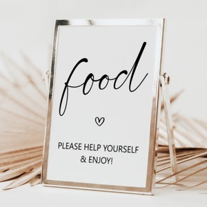 Minimalist Food Station Sign | Minimalist Baby Shower Decoration | Baby ...