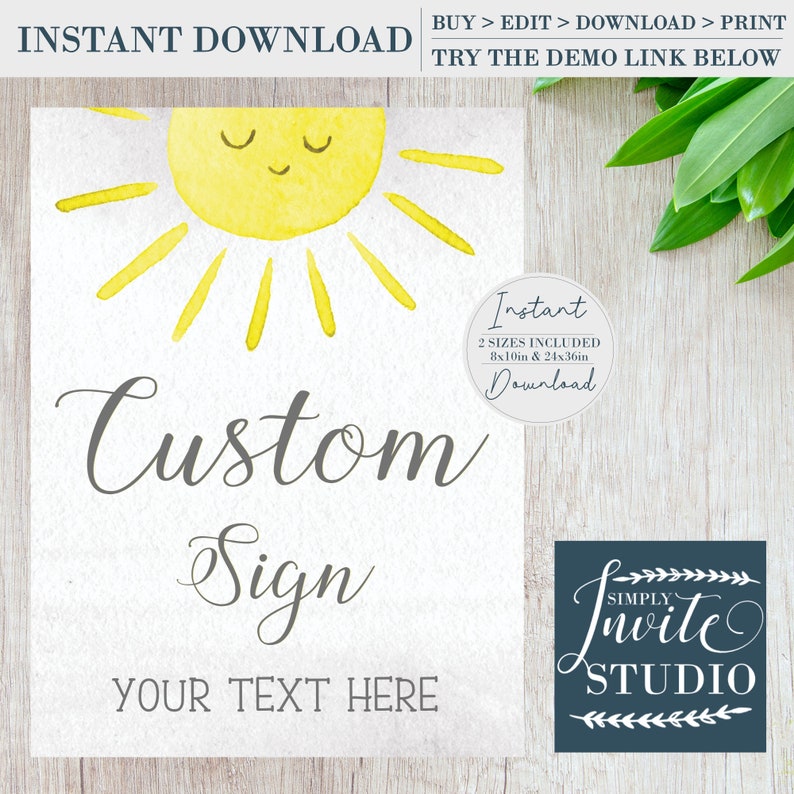 You Are My Sunshine Baby Shower Custom Sign, Sunshine Printable Custom ...