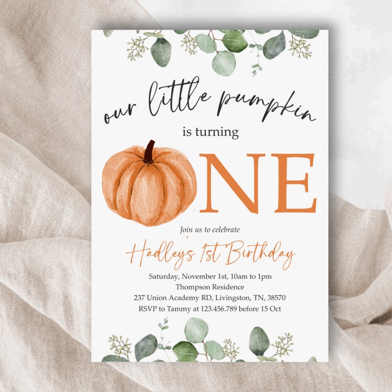 Pumpkin 1st Birthday - Etsy