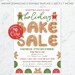 Christmas Holiday Bake Sale Flyer Editable Template, School Fundraiser ...