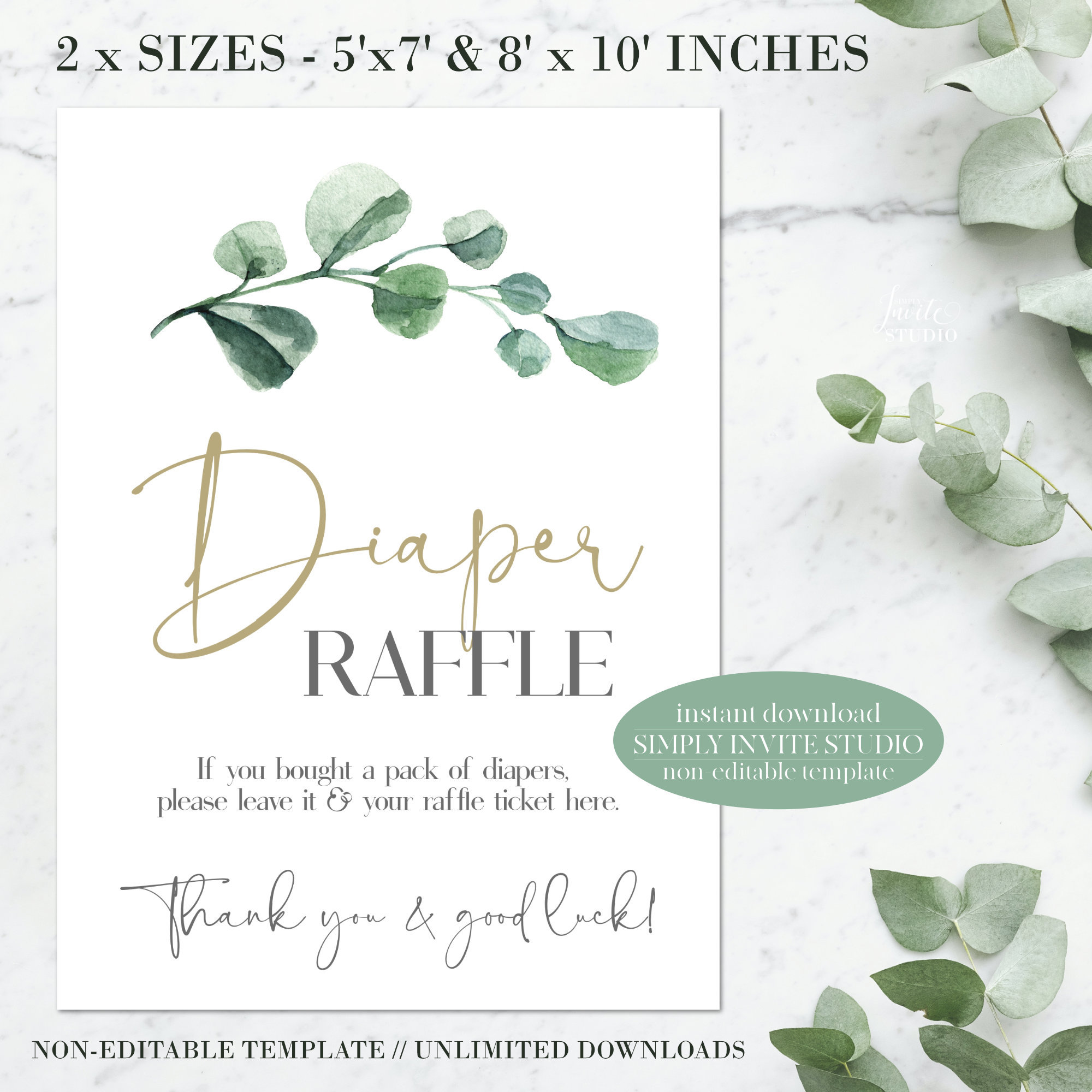 Diaper Raffle Sign Baby Shower Decor Diaper Raffle Poster - Etsy