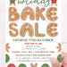 Christmas Holiday Bake Sale Flyer Editable Template, School Fundraiser ...