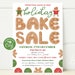 Christmas Holiday Bake Sale Flyer Editable Template, School Fundraiser ...