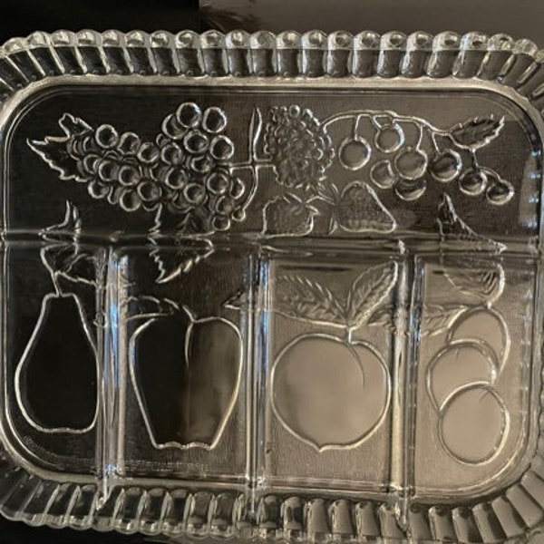 Glass Relish Tray - Etsy