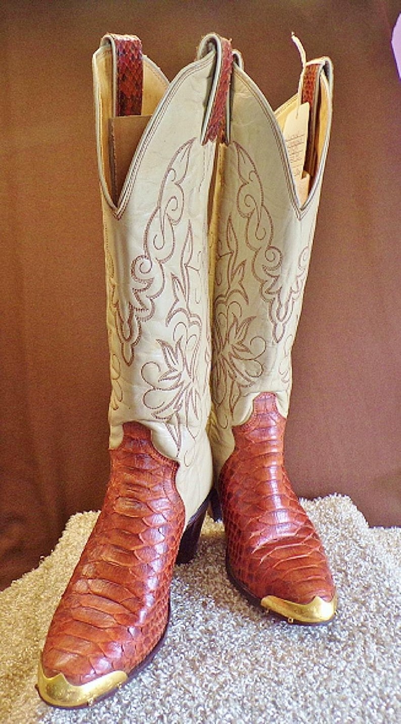 Justin Ladies Python Dress Boot '80's Style NEW Cowgirl/boot Scootin ...
