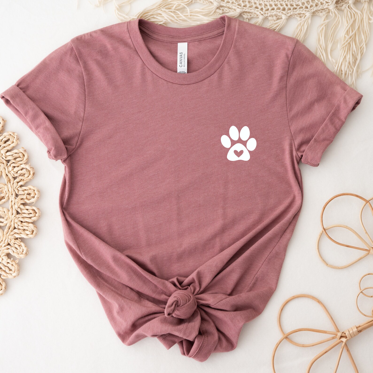 Dog Paw Pocket T-shirt: Animal Lover Tee, Cat Mom Shirt - Etsy
