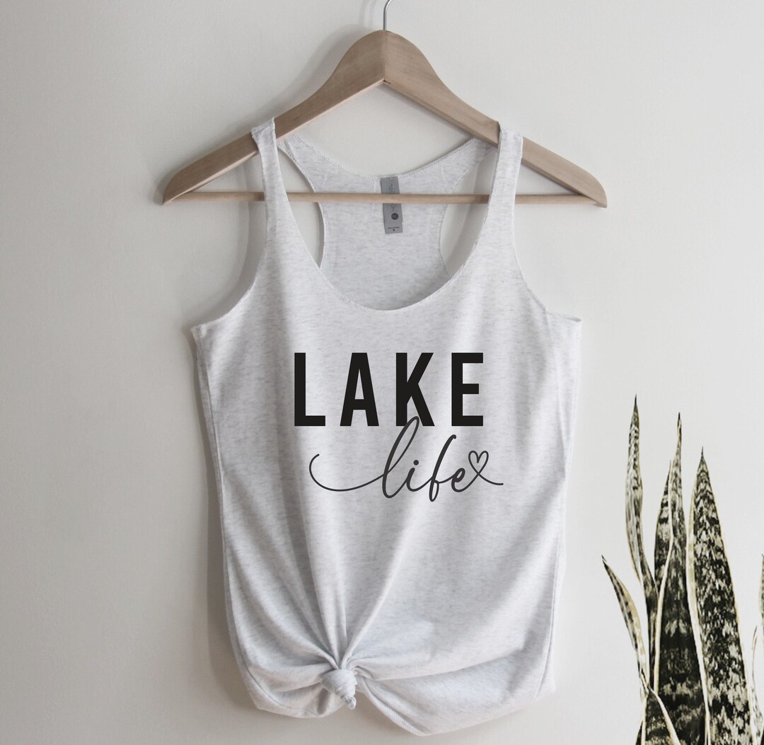 Lake Life Tank Top: Heathered Tri-blend Summer Vacation Shirt - Etsy