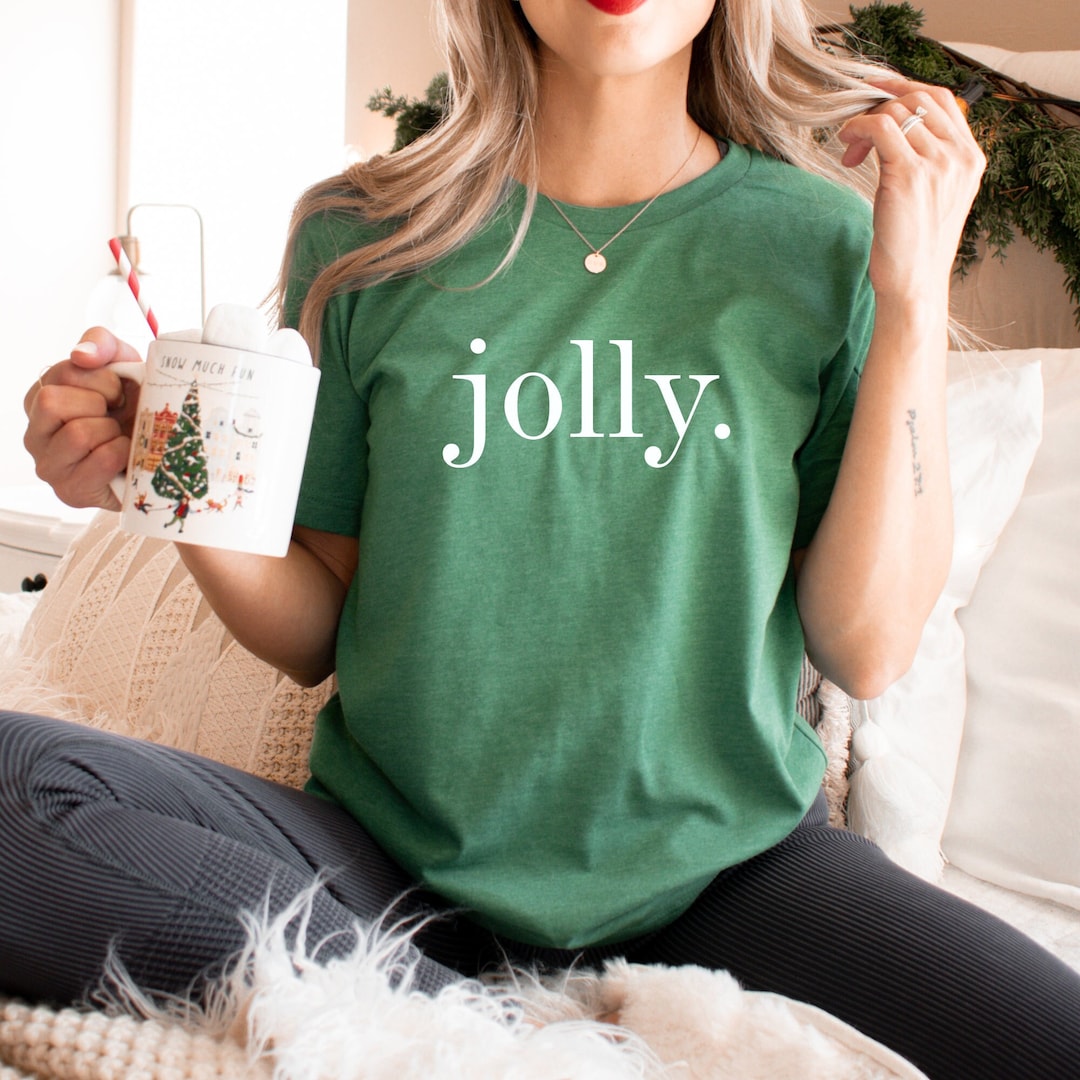 Jolly Shirt, Cute Christmas T Shirt, Minimalist, Christmas Gift ...