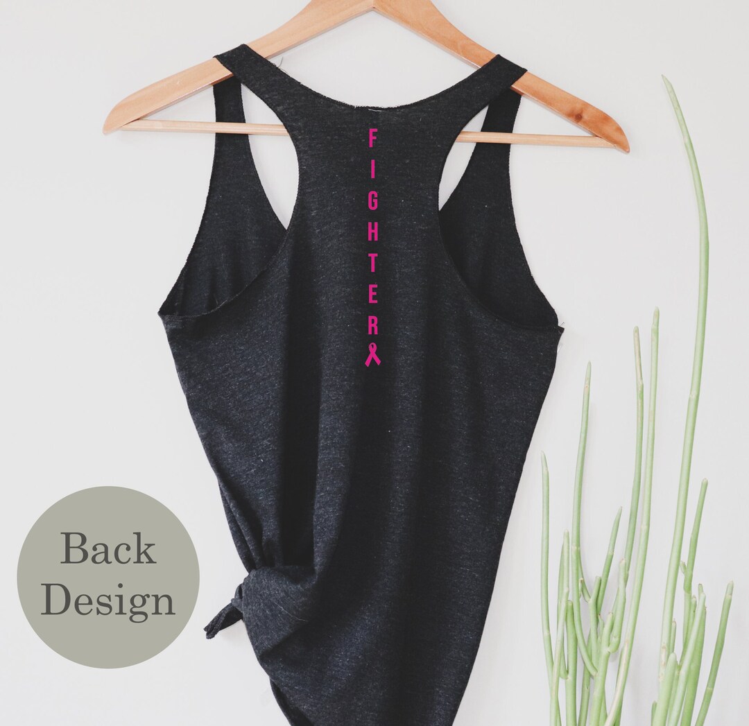Fighter Back Design Tank Top: Breast Cancer Awareness Workout Top - Etsy
